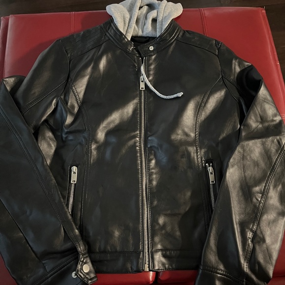 Outer Edge | Jackets & Coats | Black Faux Leather Jacket | Poshmark